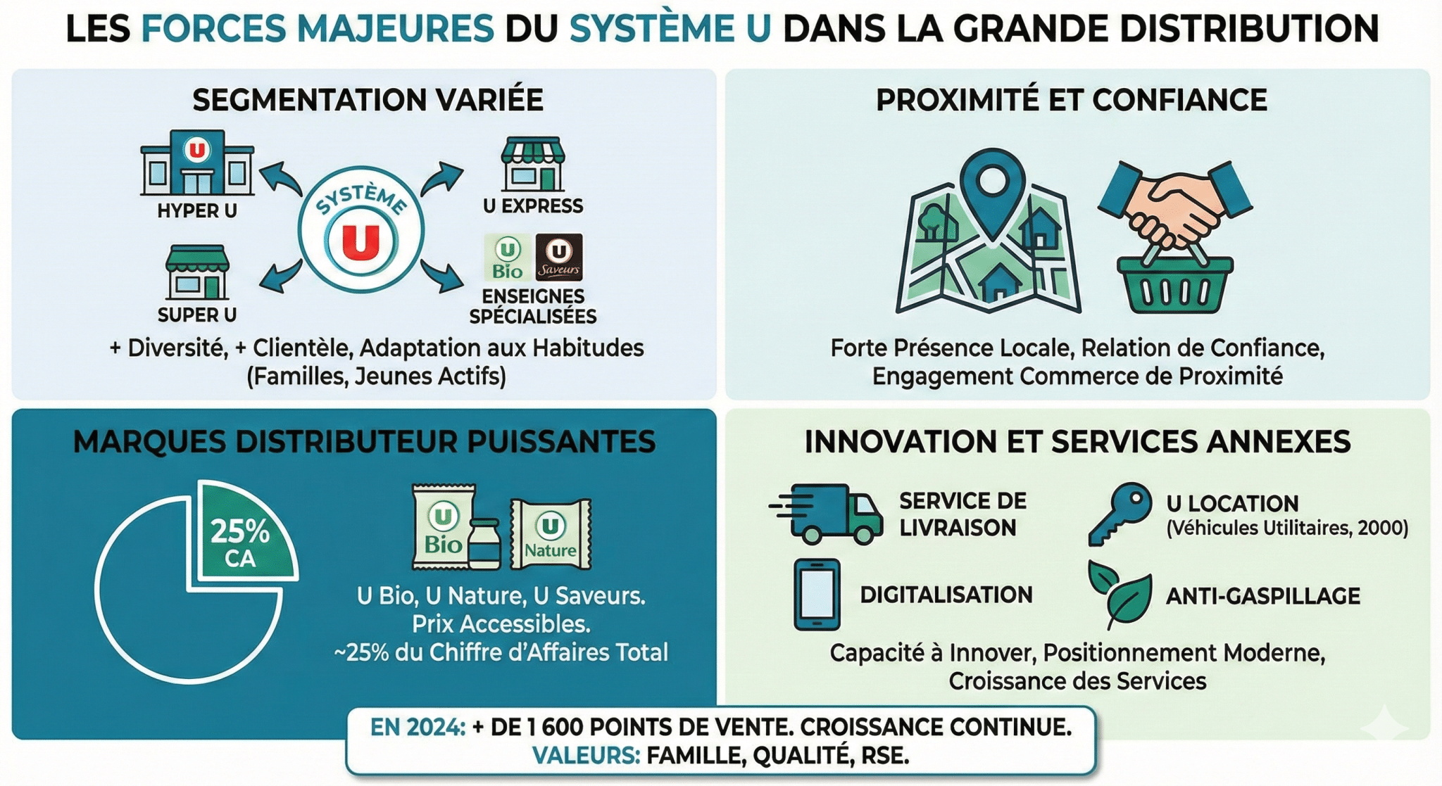 Analyse SWOT du Système U - Super U - Hyper U🌟📊